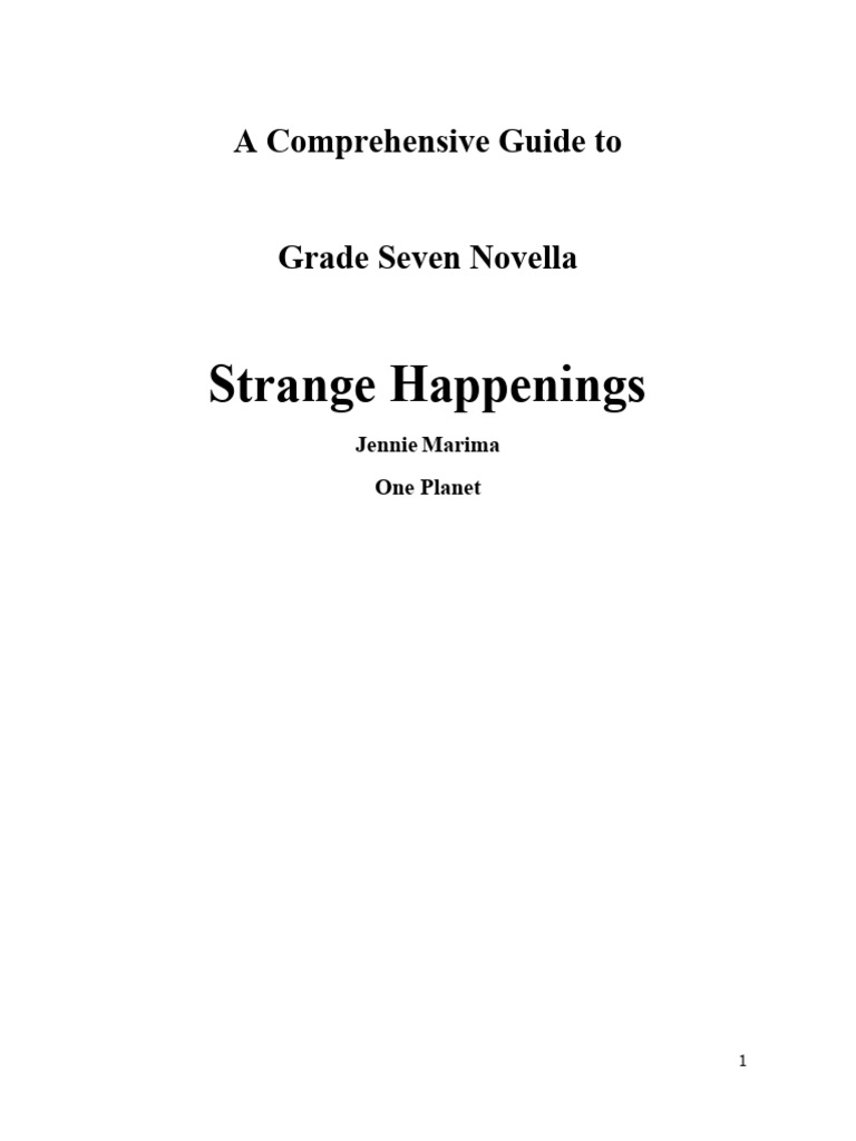 Strange Happenings Guide | PDF