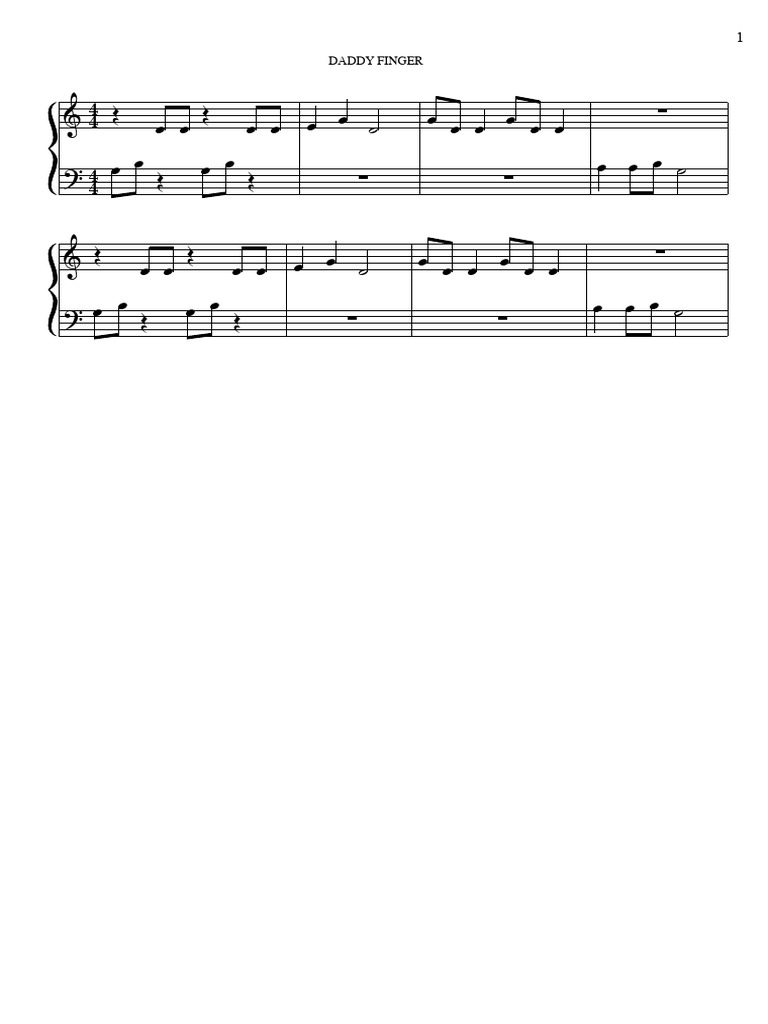 Daddy Finger | PDF