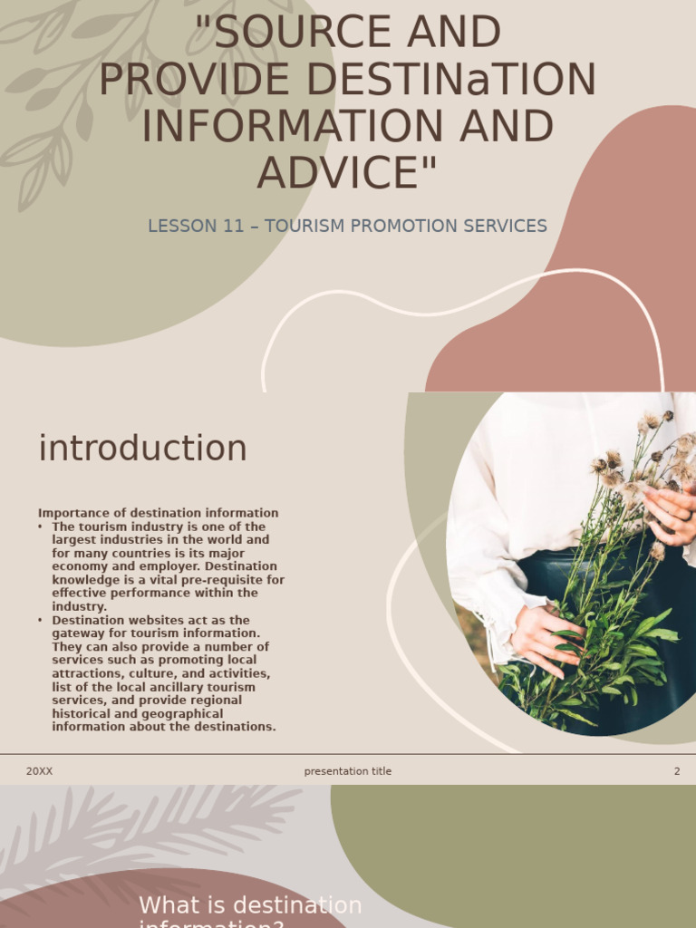Lesson 11 Source and Provide Destination Information and Advice | PDF