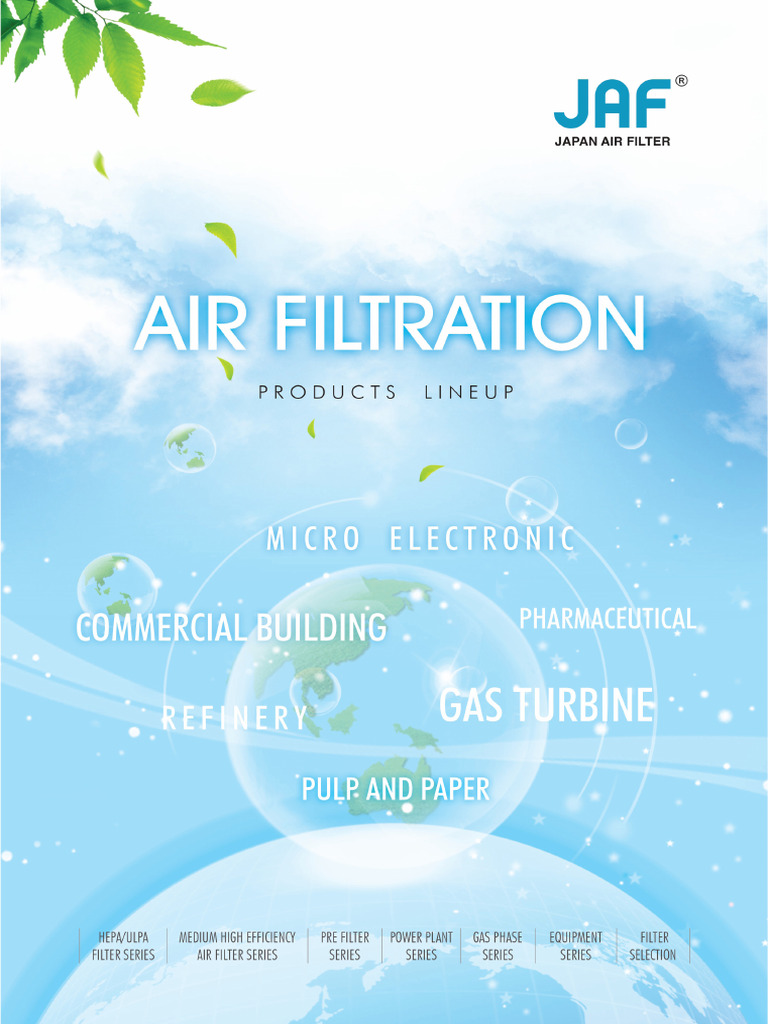 Print JAF Air Filtration Product Lineup | PDF