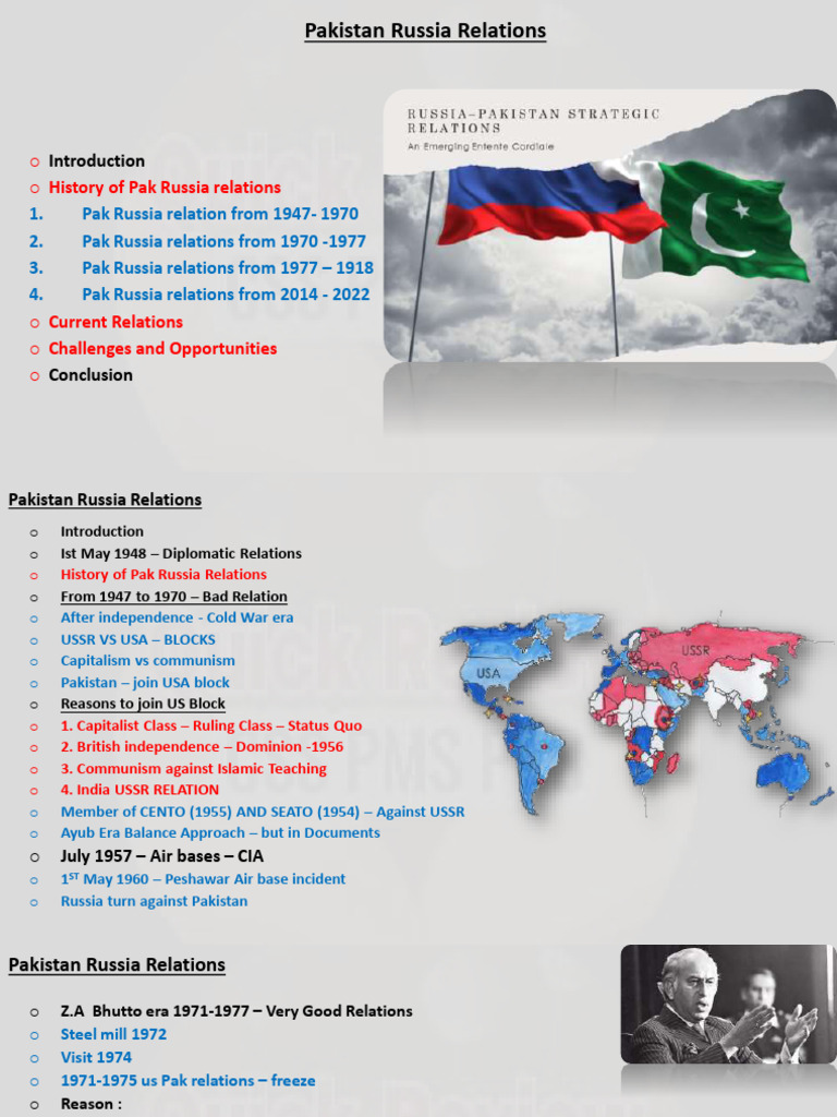 Overview of Pakistan-Russia Relations | PDF | Pakistan | Politics