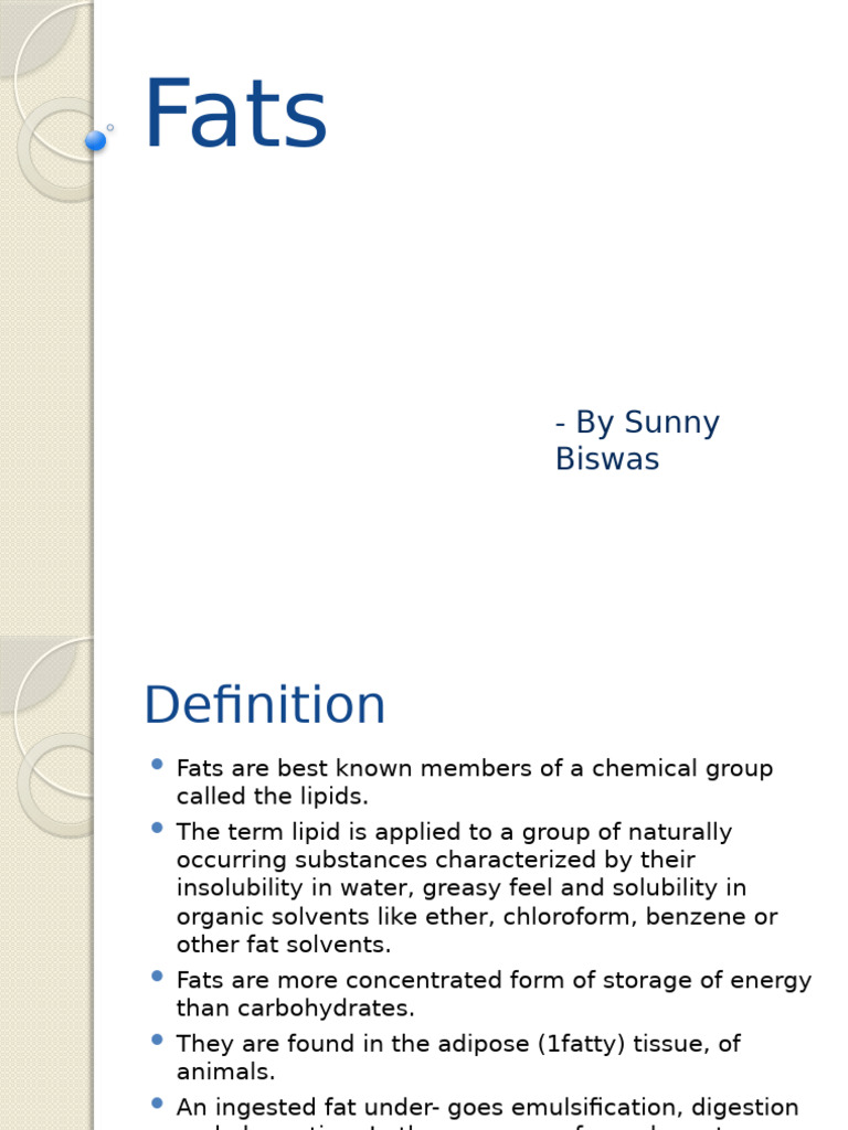Fats | PDF