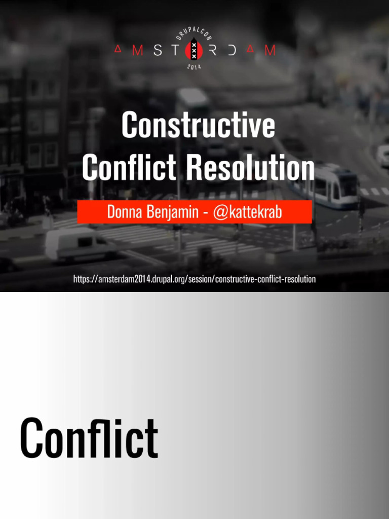 Constructive Conflict Resolution Slides 2 | PDF