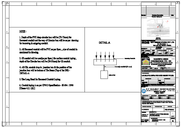ARRIVAL -01 CONDUIT LAYOUT-Ground flr.(Ceiling)-sheet 2 | PDF