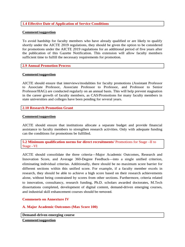 Comments For AICTE Regulation 2024 | PDF