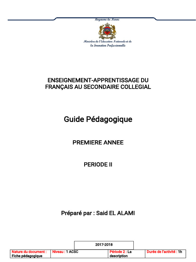 Fiches Parcours 1asc Période 2 | PDF