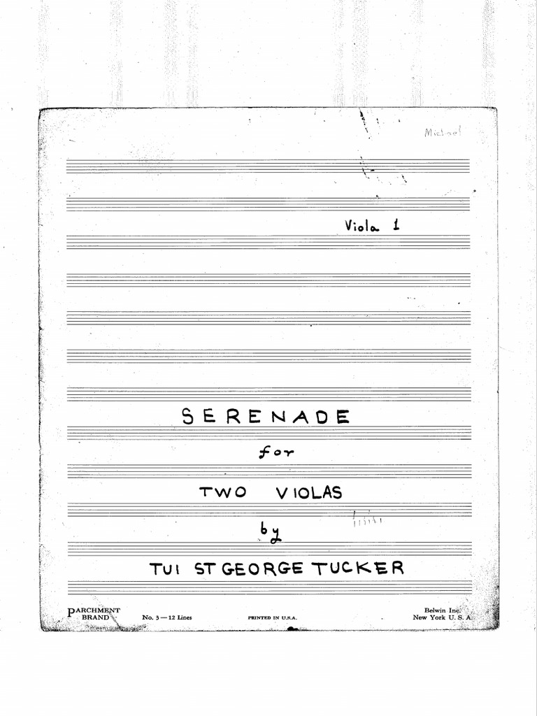 Tui St. George Tucker-Serenade For Two Violas | PDF