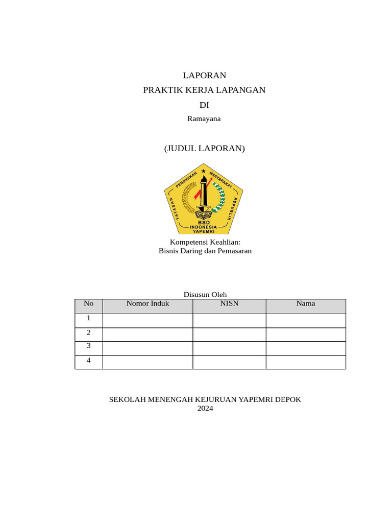 PKL Template | PDF