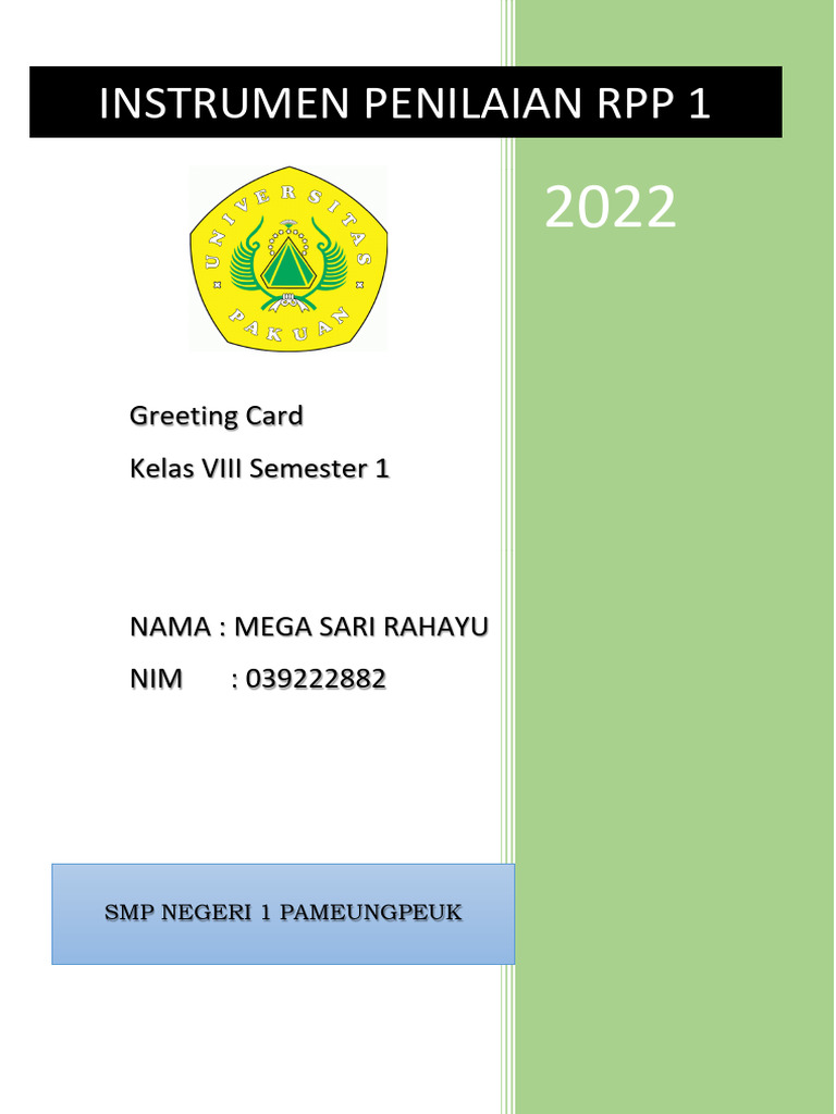 INSTRUMEN PENILAIAN -MEGA SARI RAHAYU | PDF