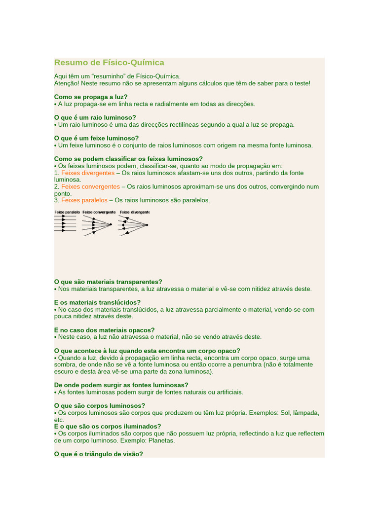 Resumo Luz e Cor | PDF