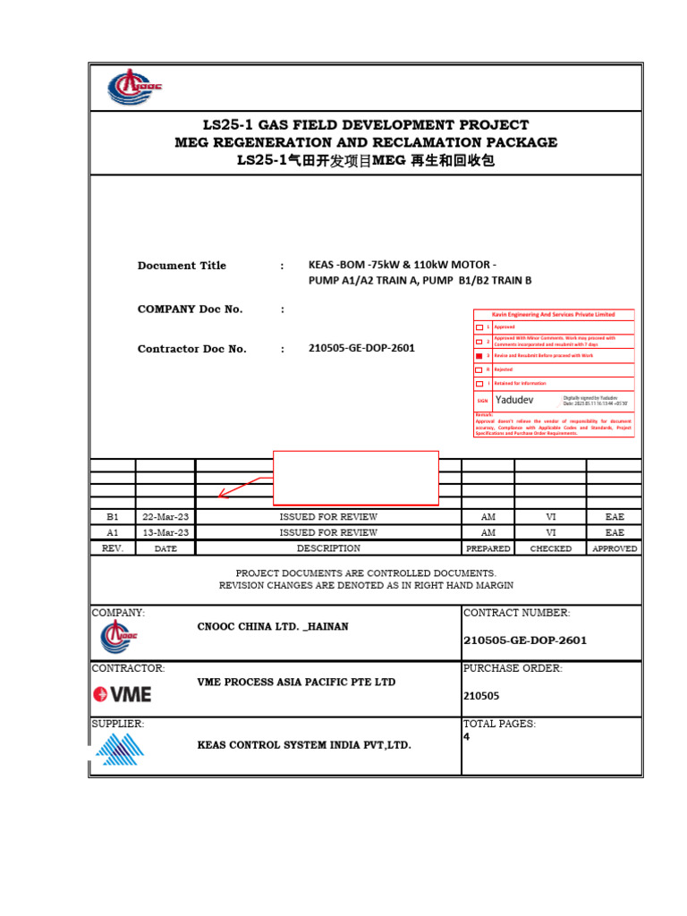 210505-GE-DOP-2601 - B2 - KEAS-BoM - KE CODE 3 | PDF