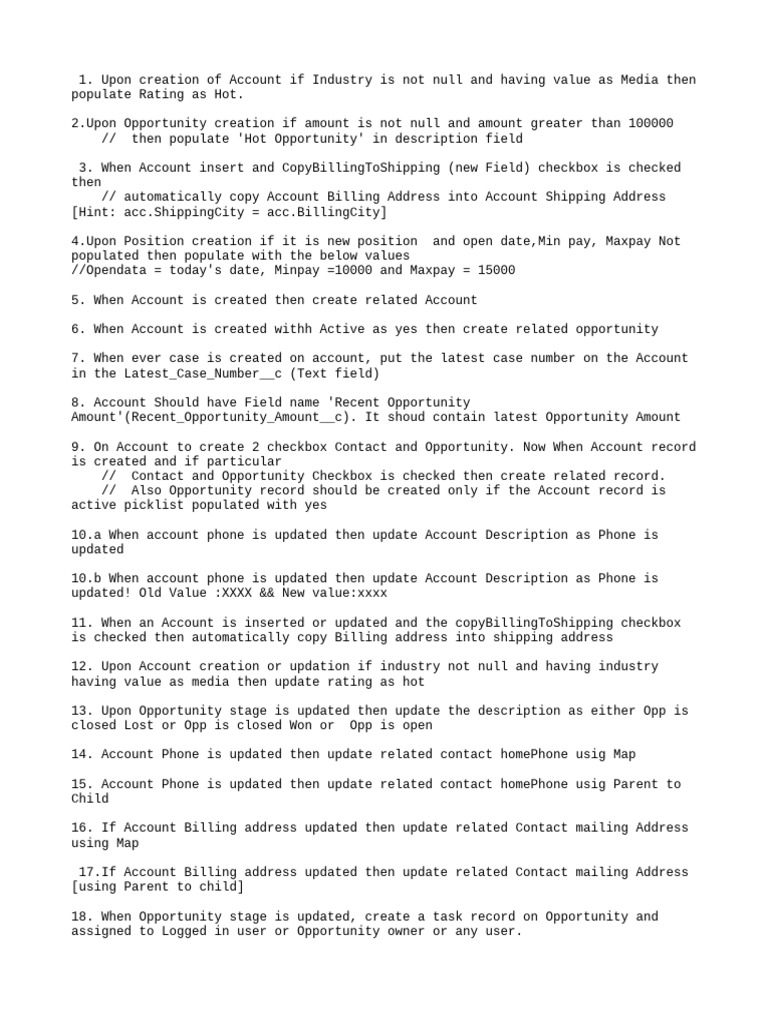 Trigger Scenarios Pdf