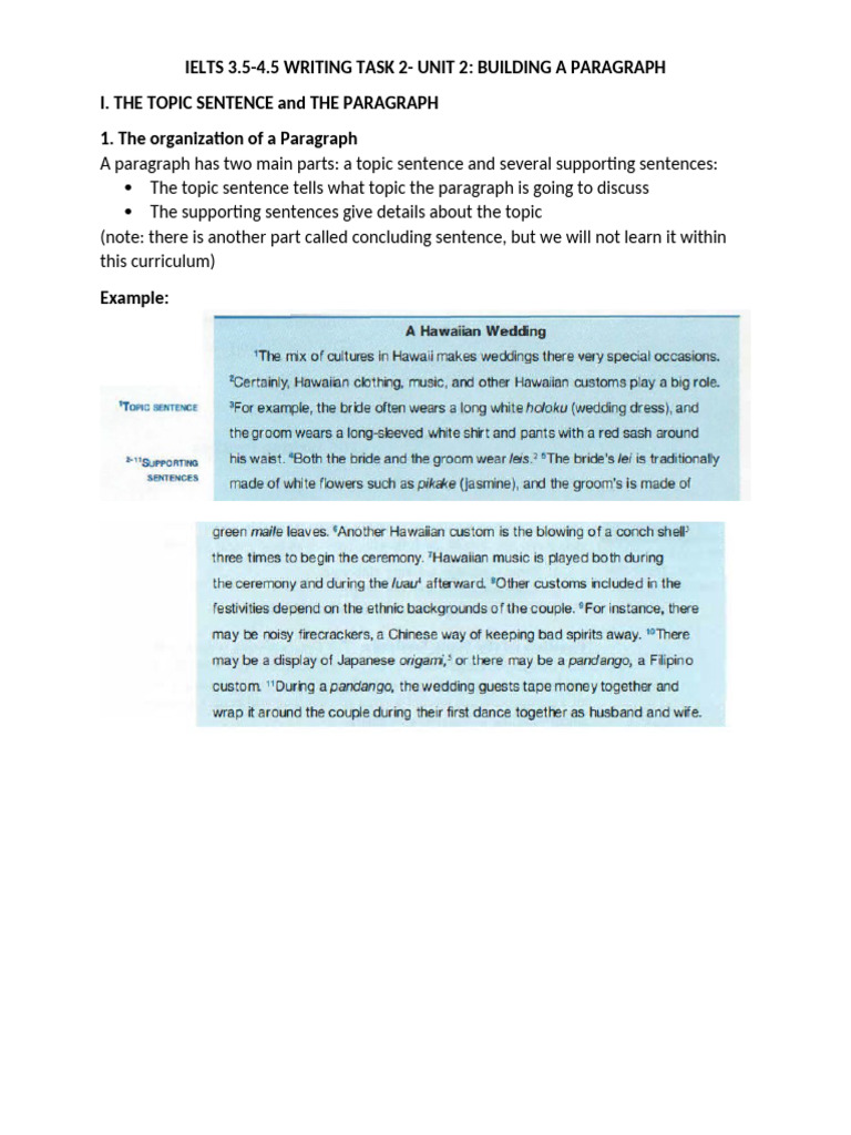 Unit 2 - Building A Paragraph | PDF