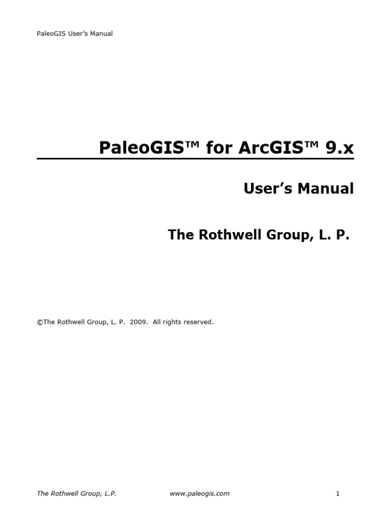 PaleoGIS User Manual | PDF