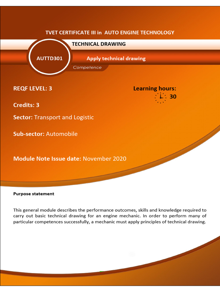 AUTTD301 - Technical Drawing | PDF