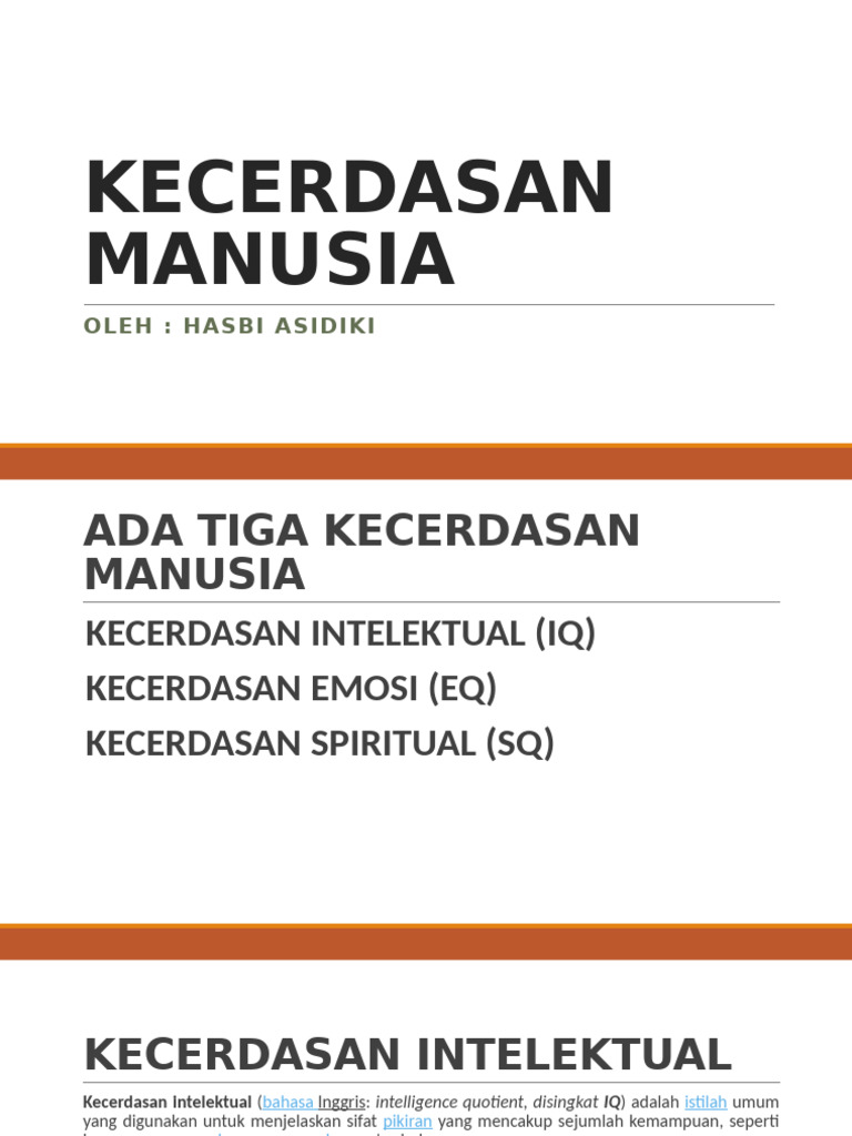 Kecerdasan Manusia | PDF