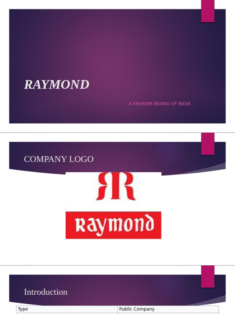 Project On RAYMOND | PDF