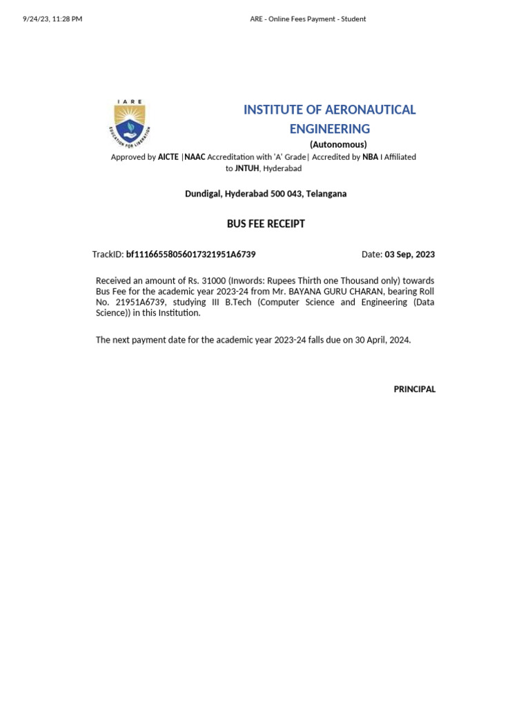 Buss Receipt | PDF