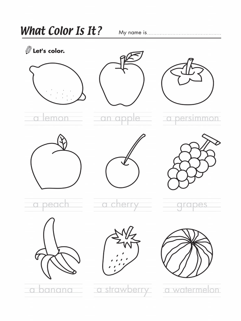 What-Color-Is-It-Fruit-Worksheet | PDF
