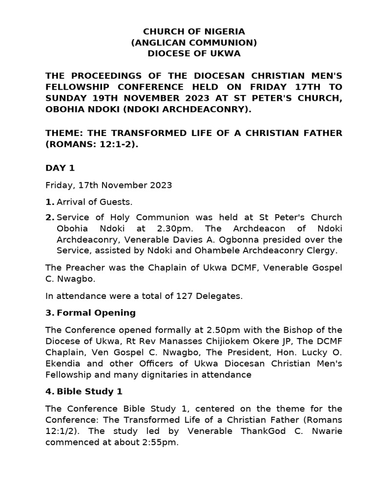Church of Nigeria | PDF