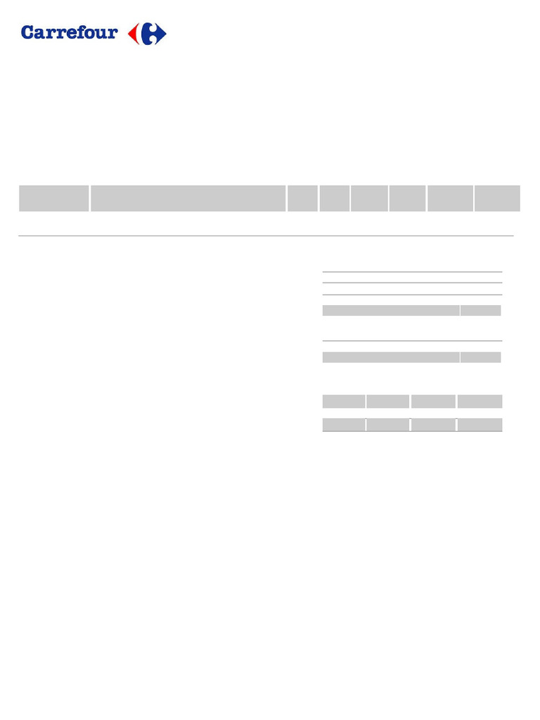 Carrefour Receipt: Kit Kat Purchase | PDF