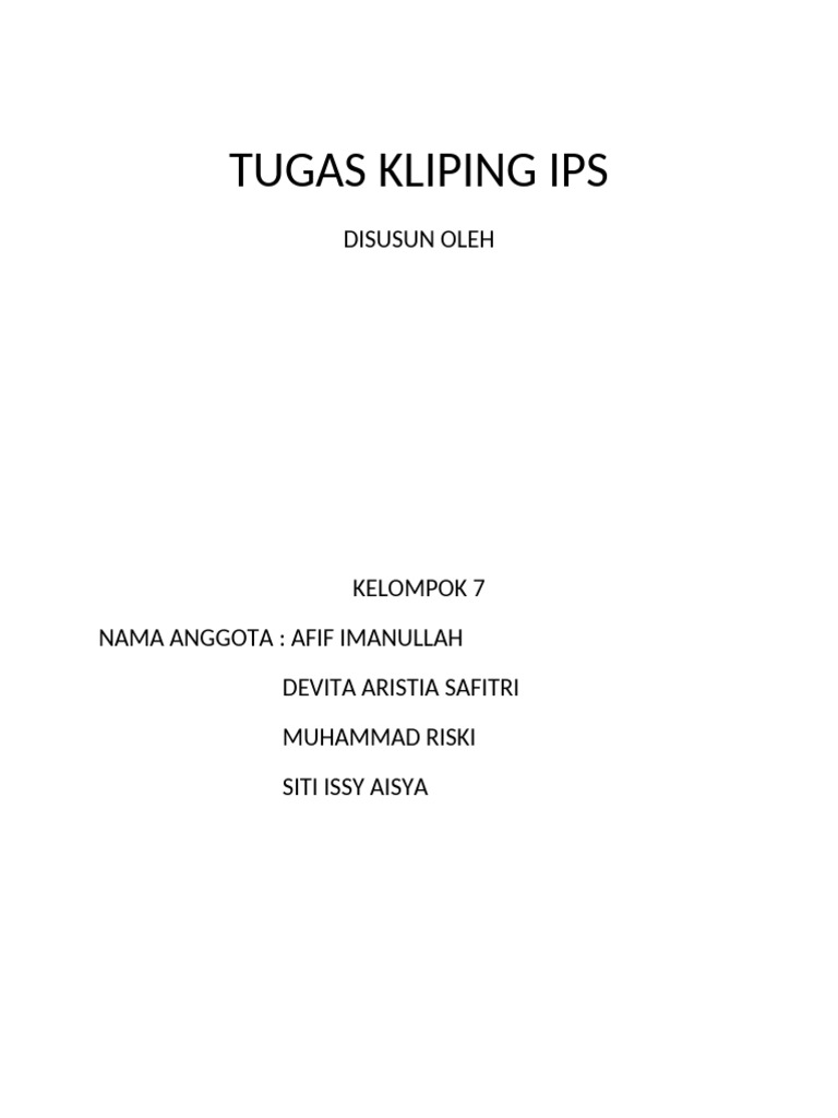 Tugas Kliping Ips | PDF