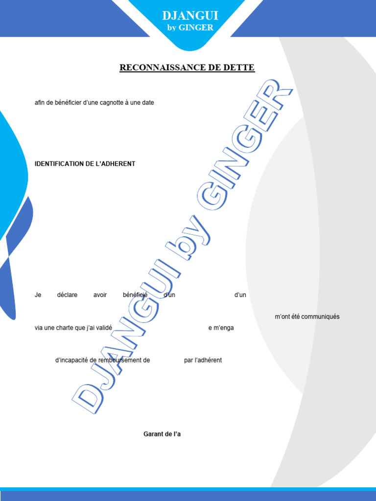 Reconnaissance de Dette-1 | PDF