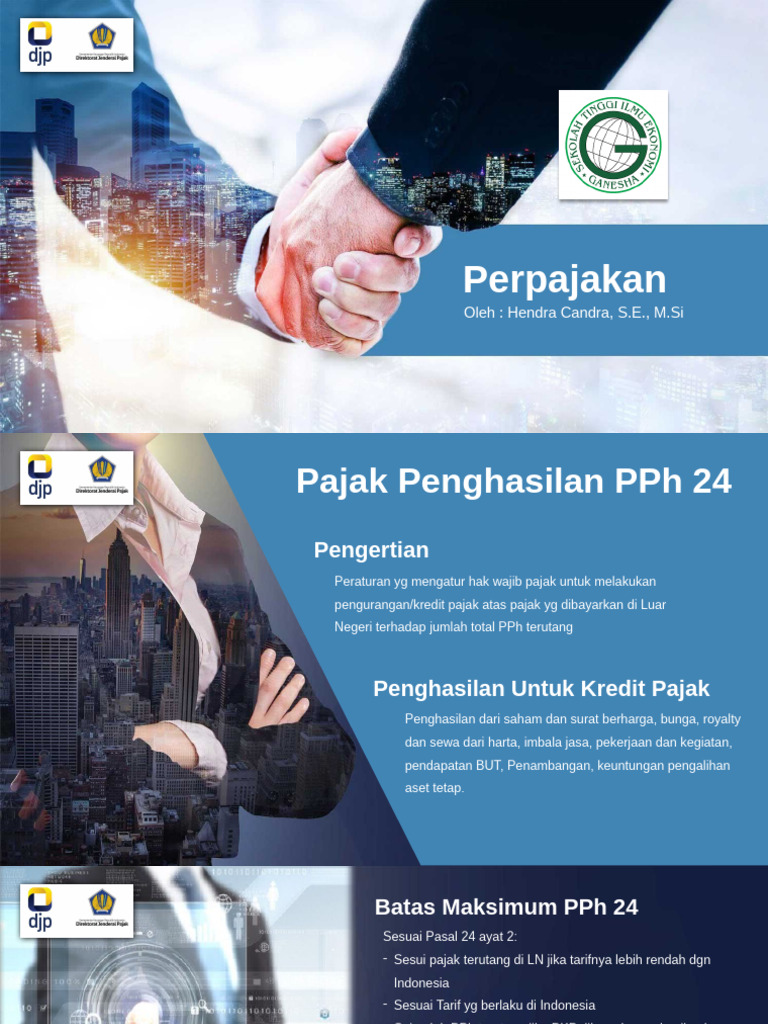 Materi Pajak - SESI 10 - Pajak PPH 24 | PDF
