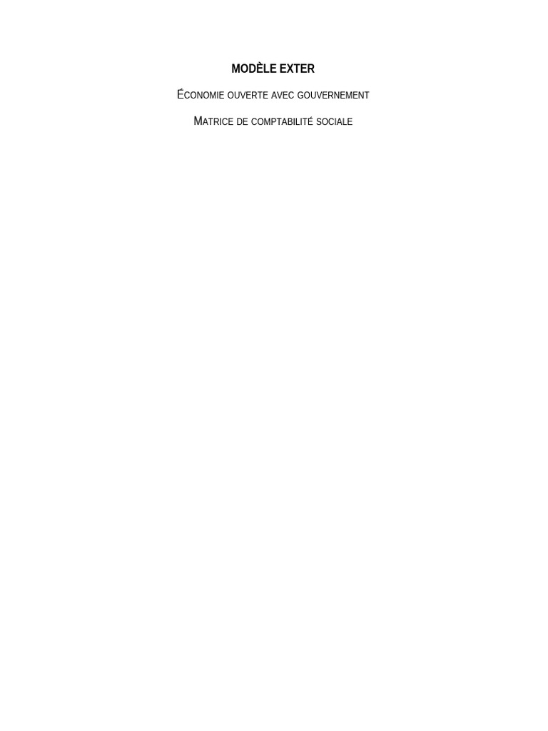 Modèle EXTER | PDF
