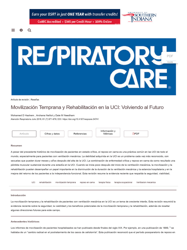 Early Mobilization and Rehabilitation in The ICU Moving Back To The ...
