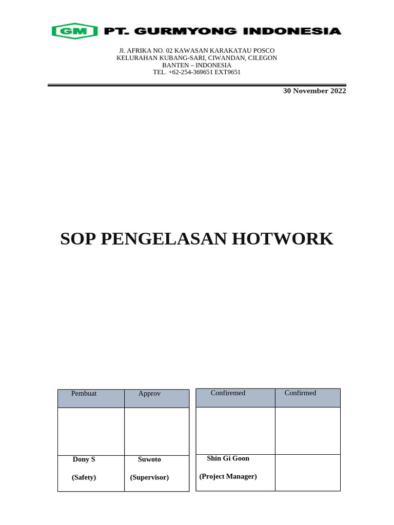 Sop Rolling Door | PDF