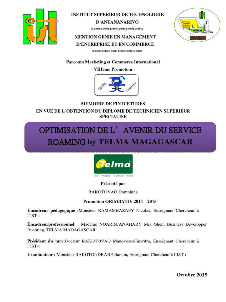 Optimisation du Roaming chez Telma | PDF | Telecommunications | Career ...