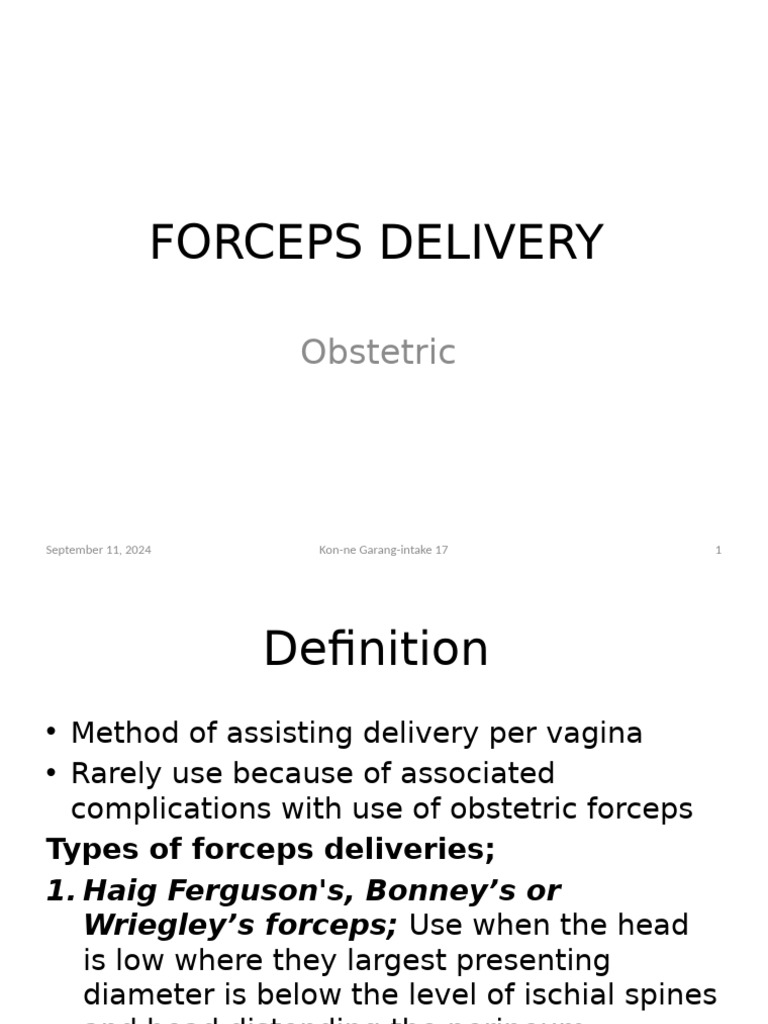 Forceps Delivery | PDF