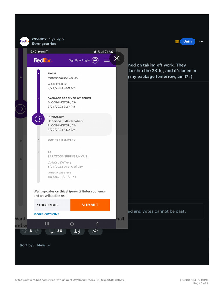 FedEx in Transit? - R-FedEx | PDF
