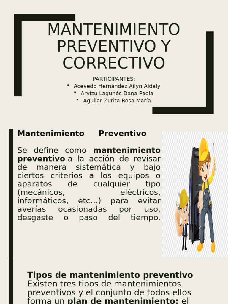 Mantenimiento Preventivo y Correctivo | PDF