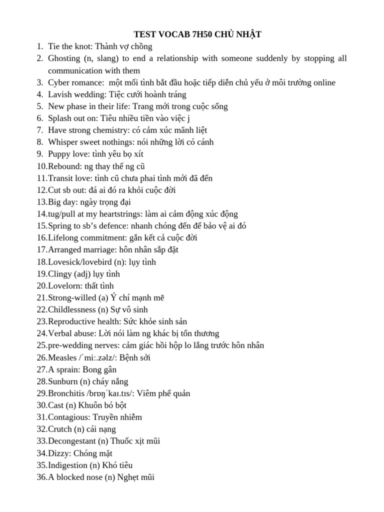 Test Vocab | PDF