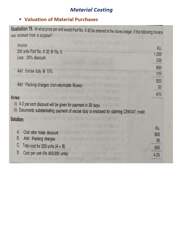 Material Costing Edited (2024) | PDF