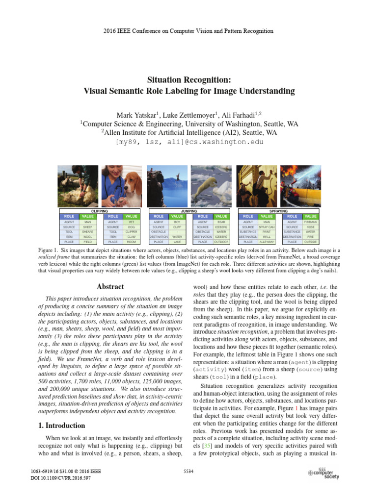 Situation Recognition | PDF