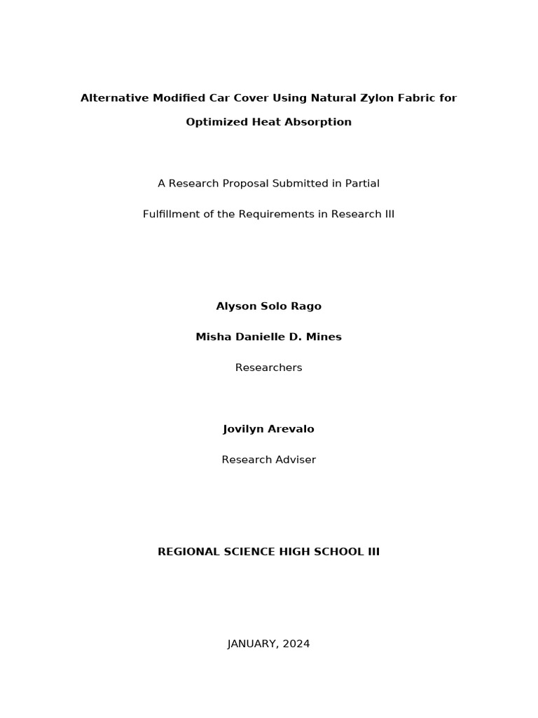 Zylon Fabric: Innovative Car Cover Solution | PDF | Pragmatism | Textiles