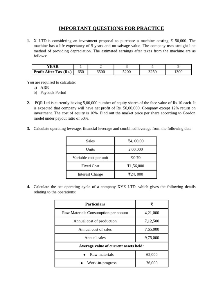 IMPORTANT QUES | PDF