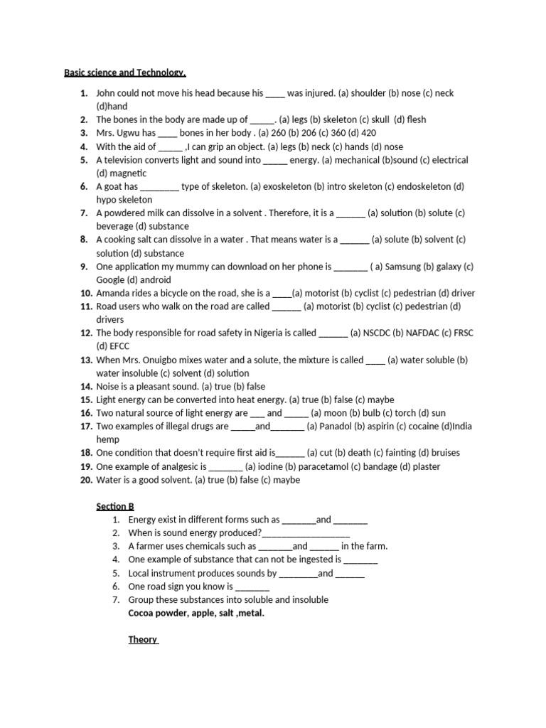 Basic Science Year 2 | PDF