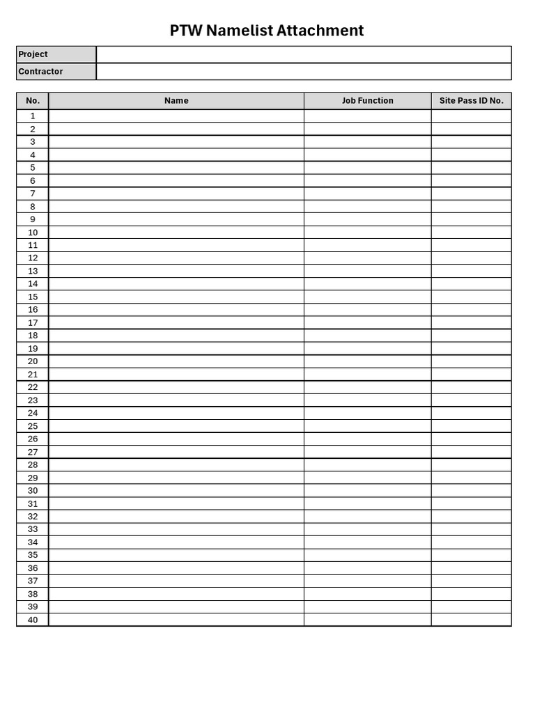 Attachment - Namelist | PDF