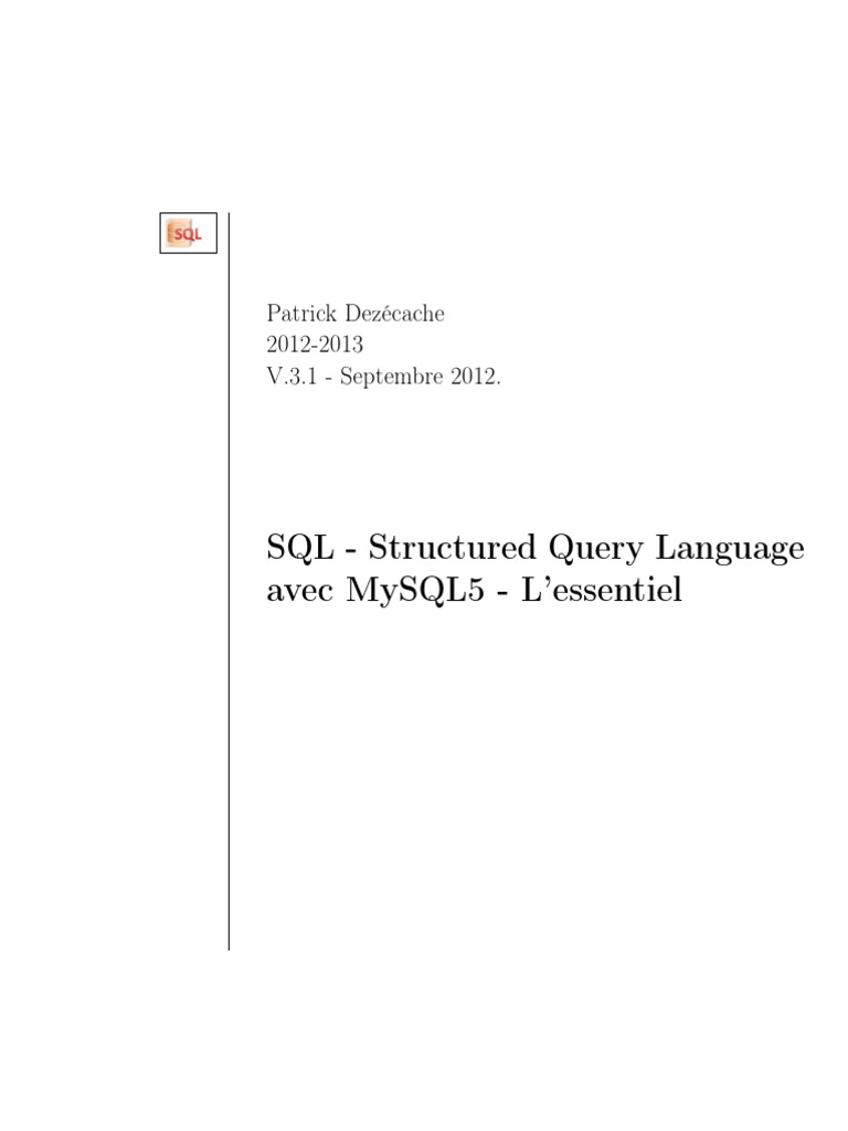 00 Sql Support Mysql N 01 Pdf