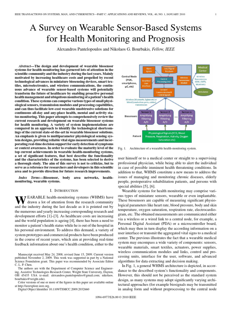A Survey On Wearable Sensor-Based Systems For Health Monitoring and ...