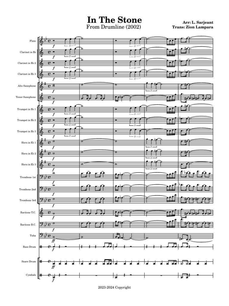 In The Stone-Score_and_Parts | PDF