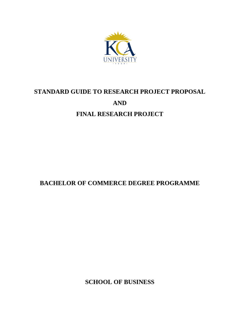 KCAU STD Project Format With Proposal | PDF