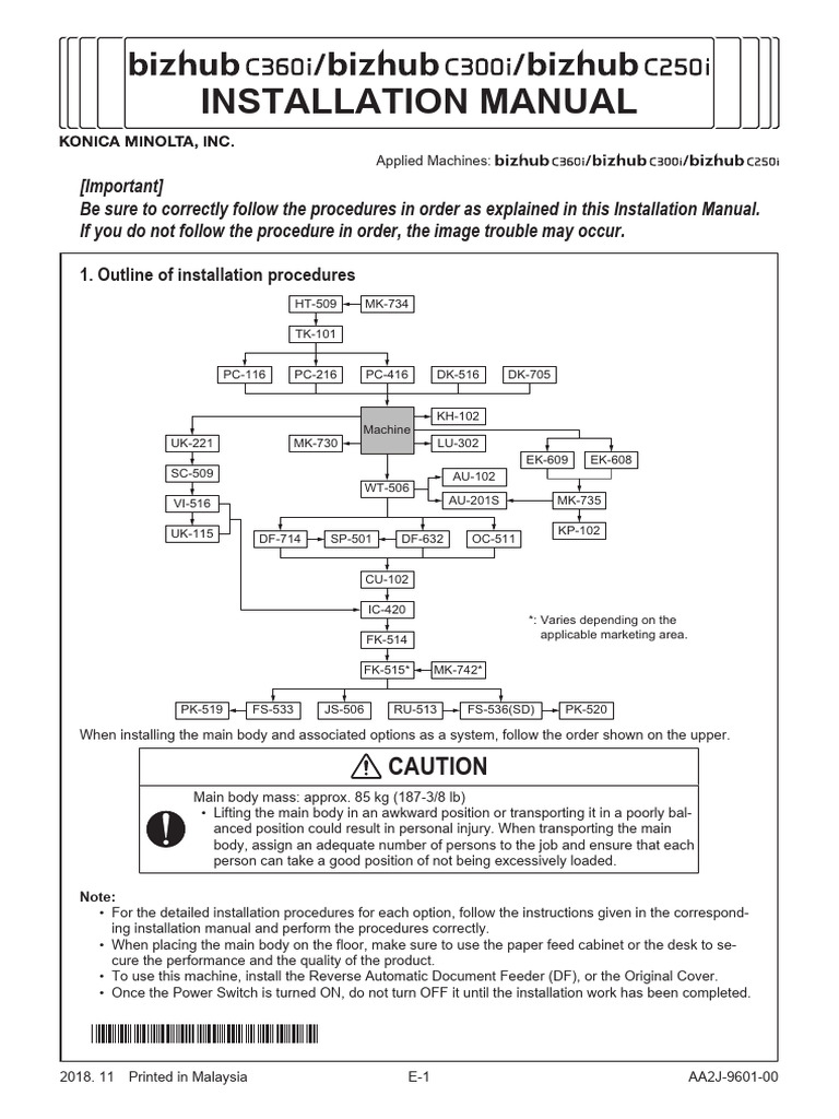 Set Up Instructions C250i C300i C360i | PDF