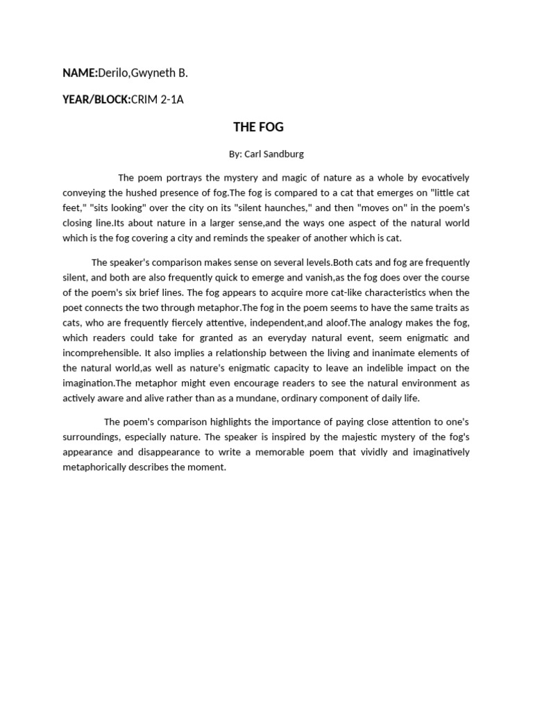 The Fog | PDF | General Fiction