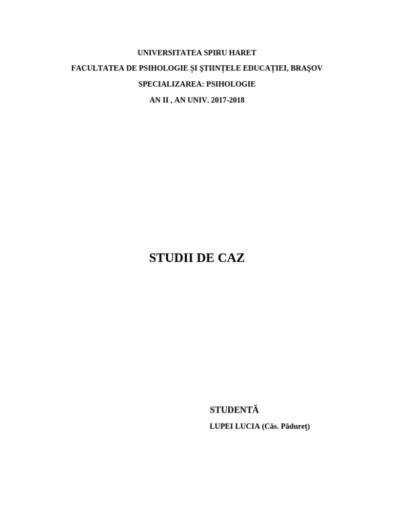 Studii de Caz | PDF