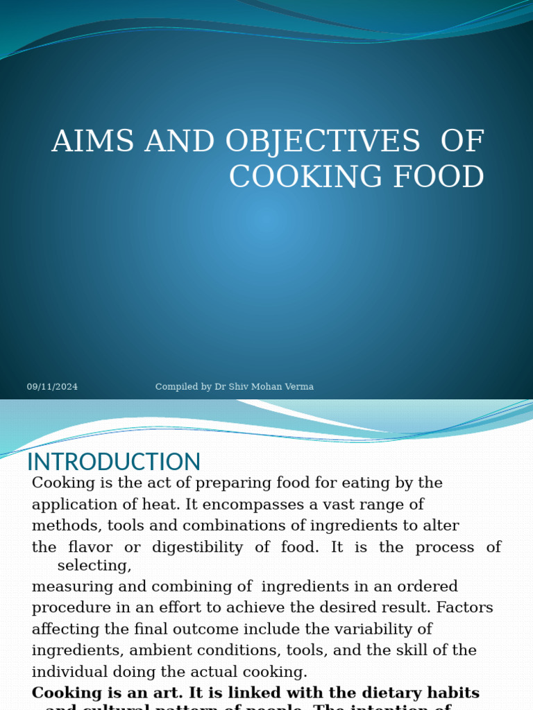 Introduction of Cooking | PDF